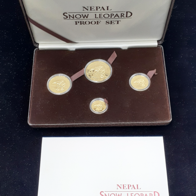 Nepal 1988 Gold 1.85 oz Snow Leopard 4 Coin Proof Set - Buy & Sell Gold ...