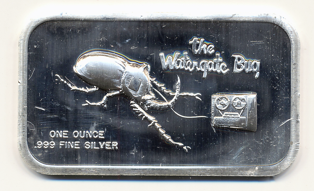 The Watergate Bug 1 Oz .999 Silver Bar - Buy & Sell Gold & Silver ...